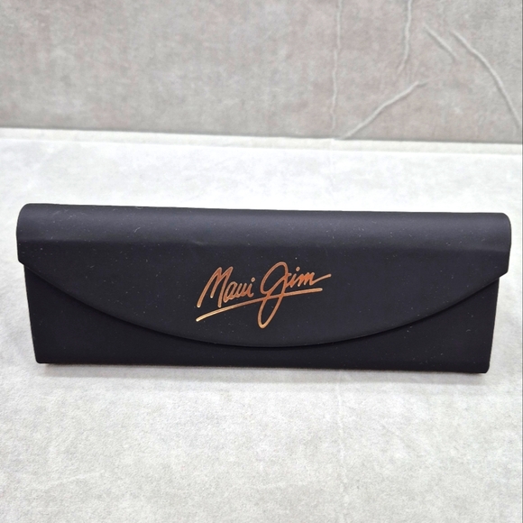 Maui Jim | Accessories | Maui Jim Glasses Case Black Gold Lettering ...